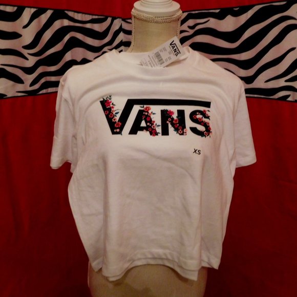 Vans | Tops | Vans Logo Top Roses | Poshmark